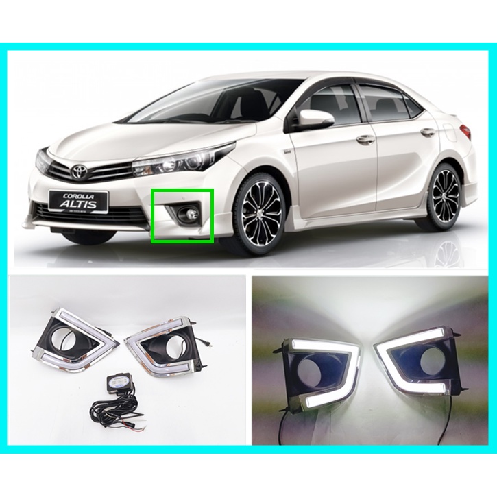 TOYOTA ALTIS 2014-2016 Daylight DRL Fog Lamp Cover | Shopee Malaysia