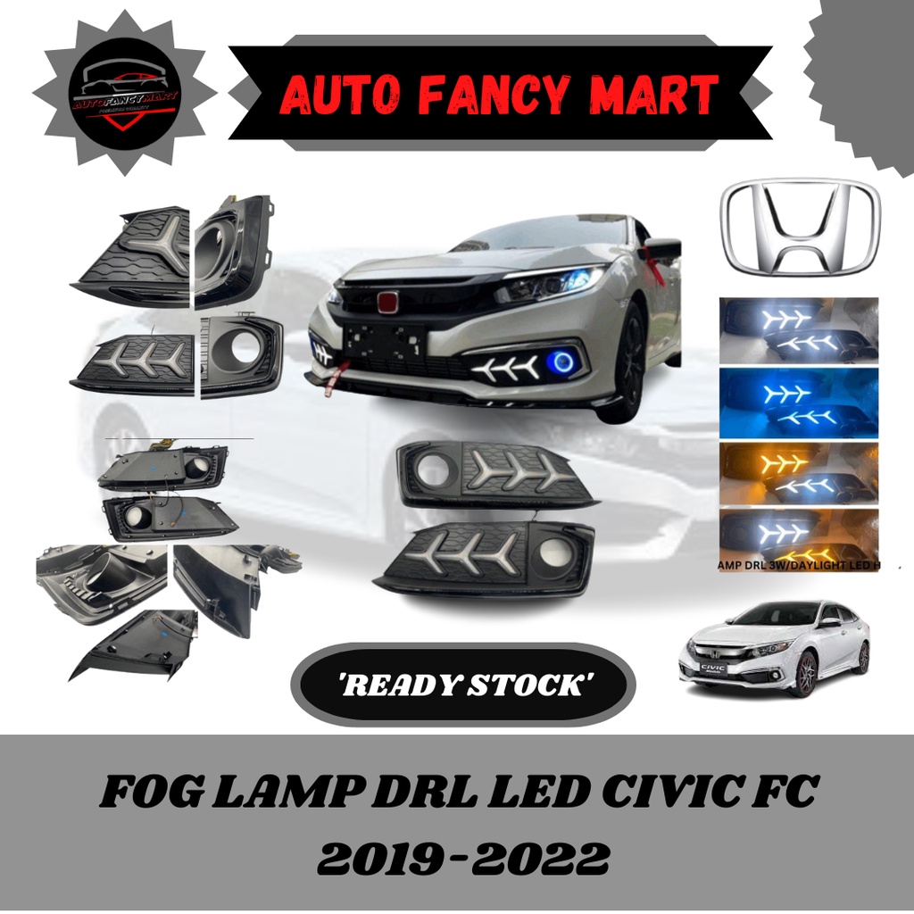 HONDA CIVIC FC 2019 2020 2021 DRL LED DAYLIGHT DAYTIME RUNNING LIGHT ...