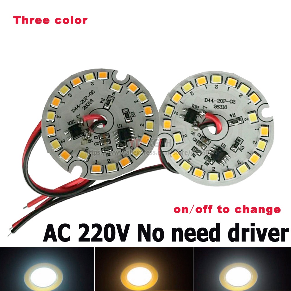 1pcs Two-color Driverless AC220V-240v Led Pcb with Integrated IC Light ...