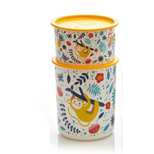 ready stock - tupperware one touch container 950ml and 2L -nature ...