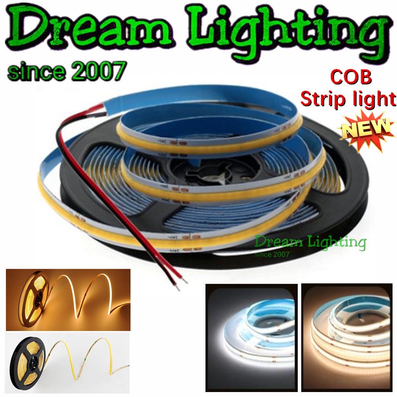 Dream Lighting / DC24V / 12V COB Strip Light LED 5 Meter High Density ...