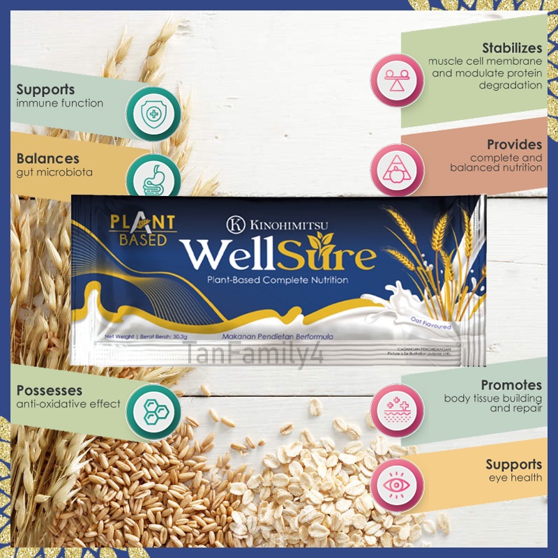 Kinohimitsu Wellsure (1's) 30.3g Plant Based Complete Nutrition ...