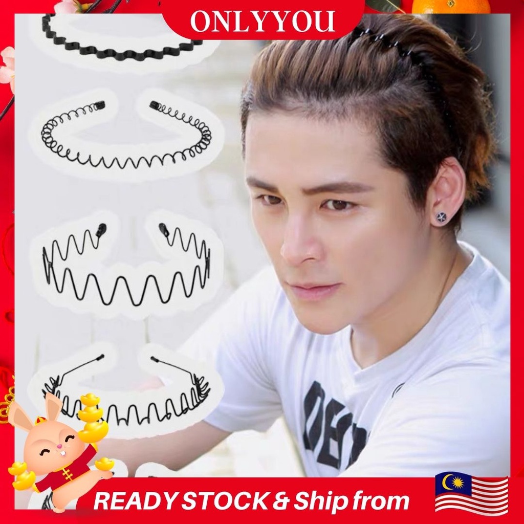 Hairband Headband Steel Men Women Cekak Rambut Besi Lelaki Hair Band ...