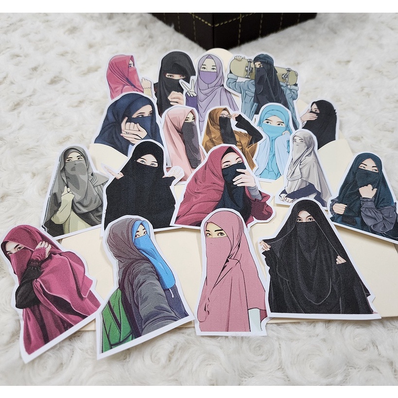 Setia Kraf Niqab Hijab Muslim Girl Sticker Journal Planning Stickers-2 ...