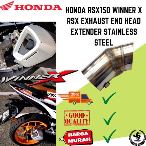 HONDA RSX150 WINNER X RSX EXHAUST END HEAD EXTENDER STAINLESS STEEL ...