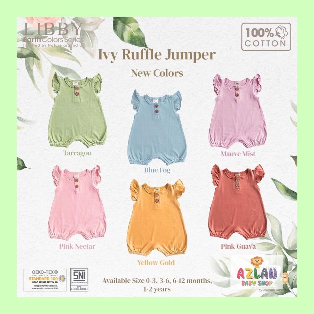 Libby IVY Ruffle Jumper Cotton Libby Earth Series Baby Jumper 1-2 Years ...