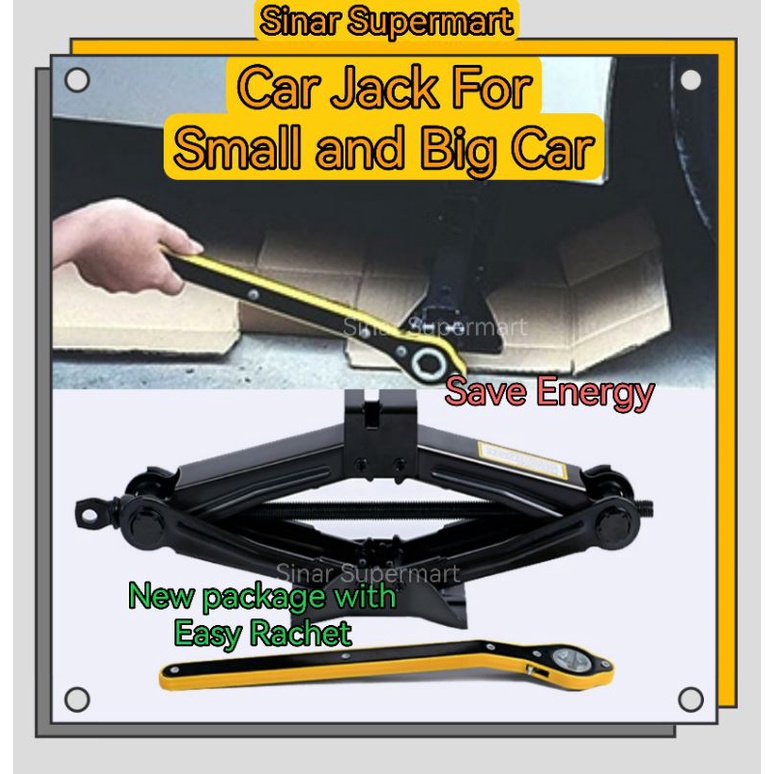 1T 1.5T 2Ton 2.5Ton New Design Car Jack Easy Usage Light Weight Rachet ...