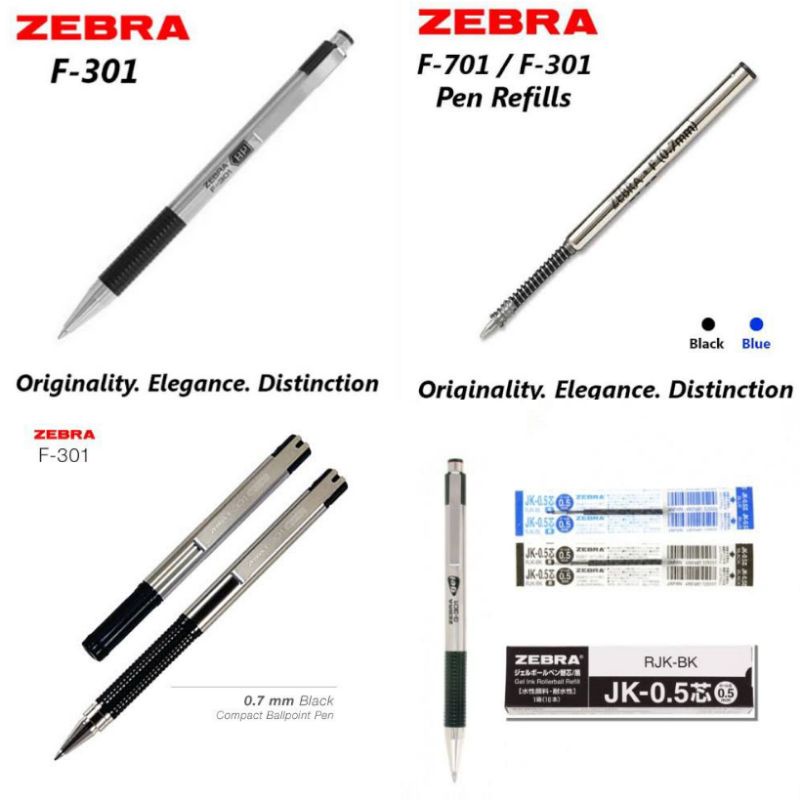 ZEBRA F301 COMPACT REGULAR G301 STAINLESS STEEL IRON BODY PEN | Shopee ...