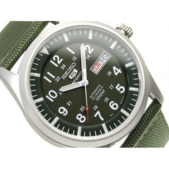 Seiko 5 Sports SNZG09K1 Automatic Watch Military Green | Shopee Malaysia