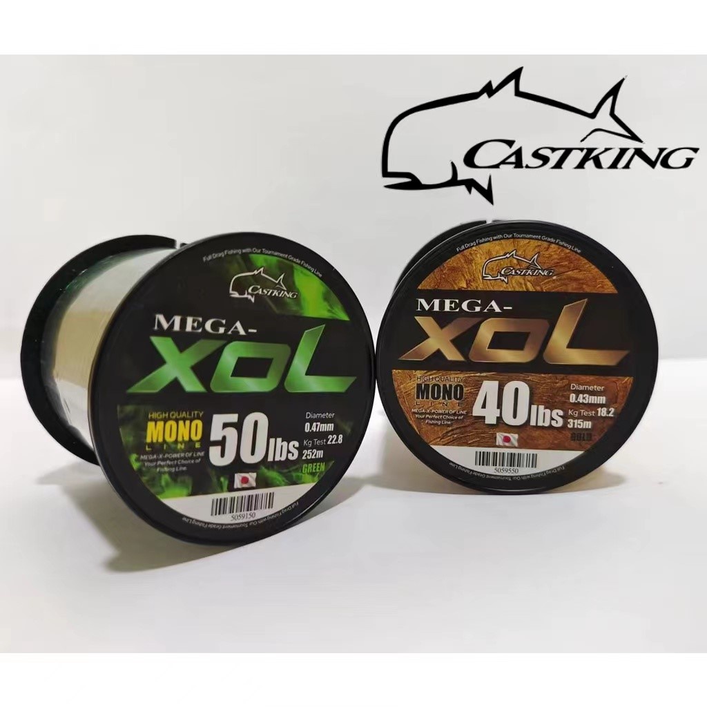 CASTKING MEGA XOL HIGH QUALITY MONO LINE ( green, blue, gold ) | Shopee Malaysia