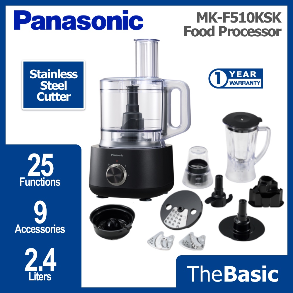 PANASONIC 2.4L 25 Functions 300w Food Processor ( MK-F510KSK ) | Shopee ...