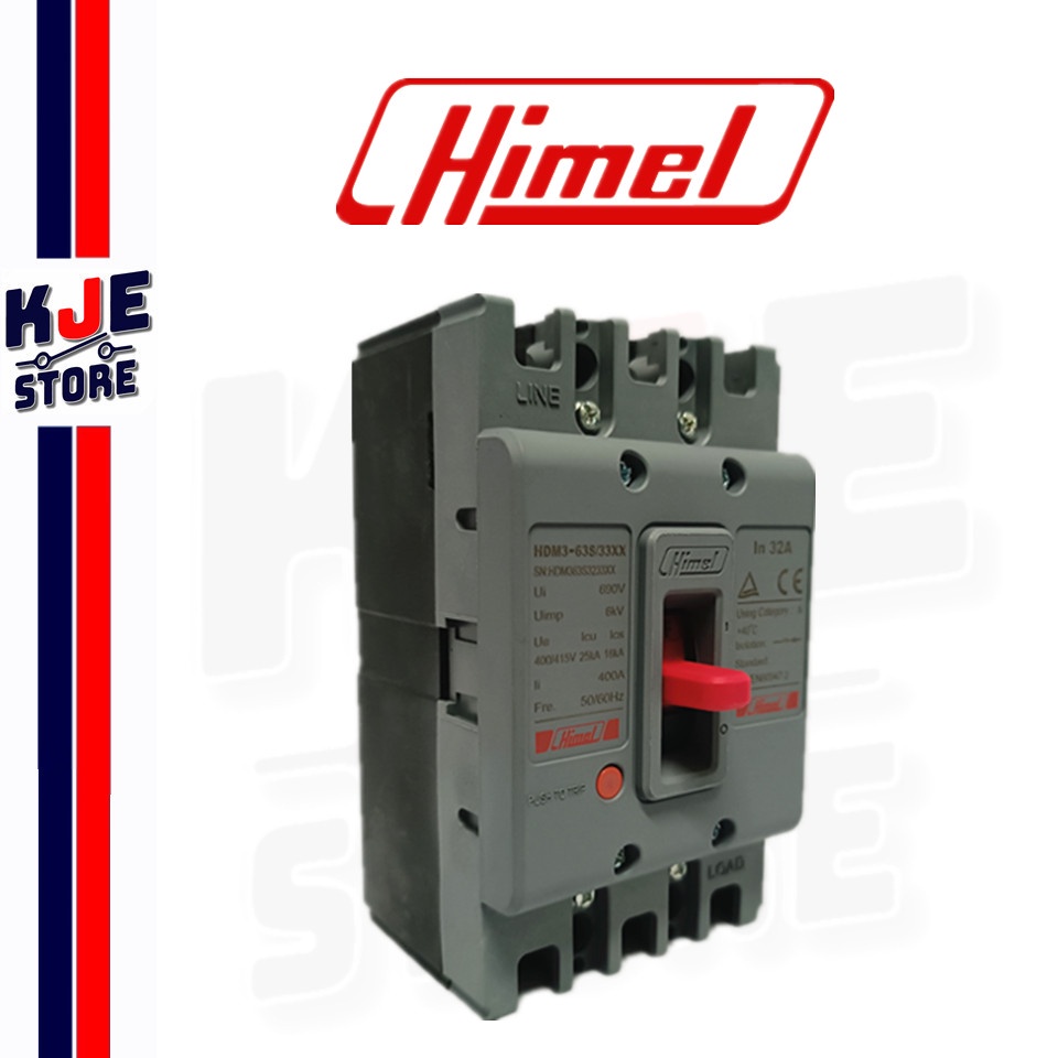 HIMEL MCCB, HDM3 3 Pole, 32A/40A - 25KA- S-TYPE | Shopee Malaysia