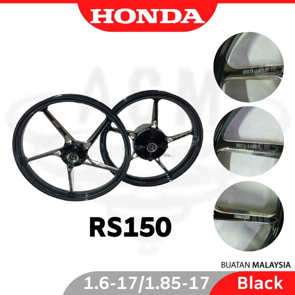 YAMAHA RS150 ENKEI AA Class Sport Rim Set 160 / 185 x17 Black ...
