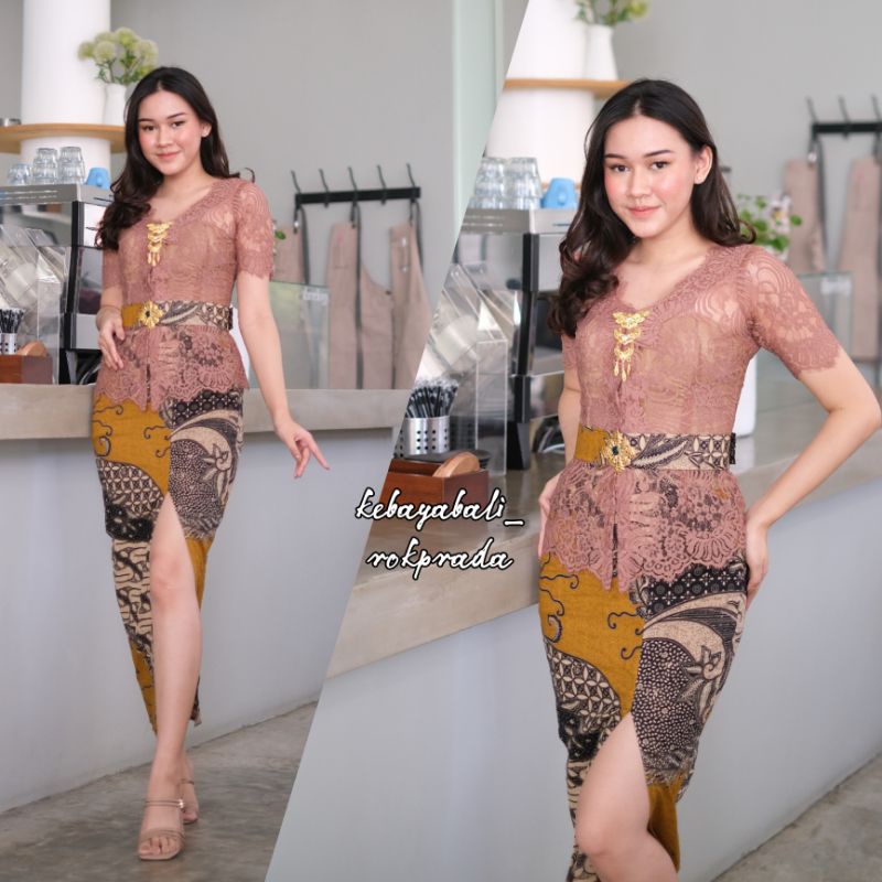 Short V-Neck KEBAYA KEBAYA KEBAYA ICE MILO KEBAYA BALI Modern | Shopee ...