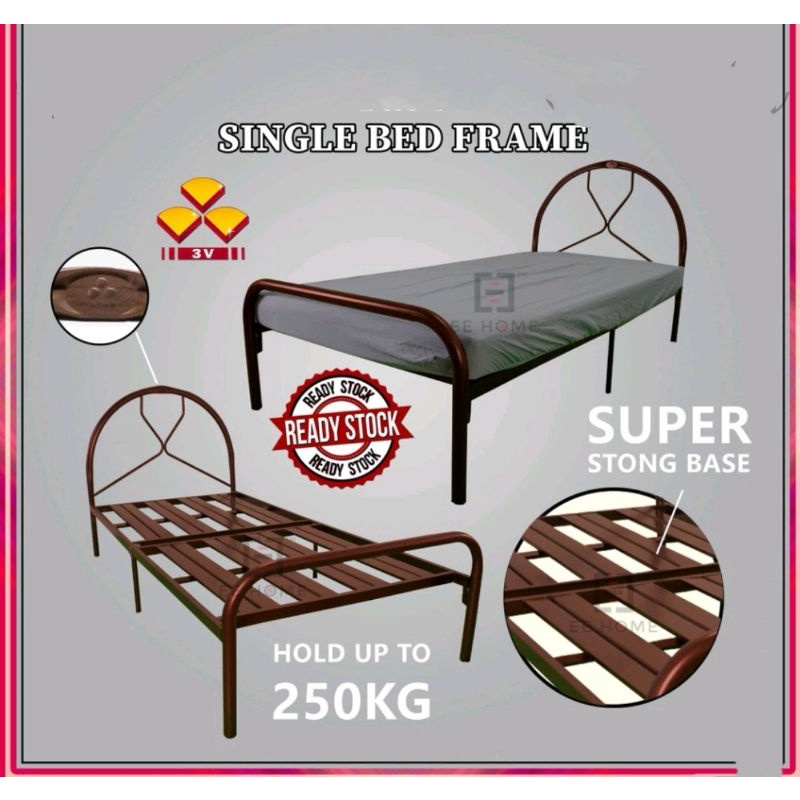katil besi bujang/single bed 3v | Shopee Malaysia