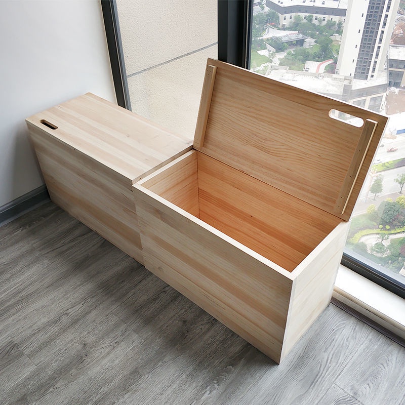 Solid Wood Wooden Box Bed Storage Box Free Combination Windows and ...