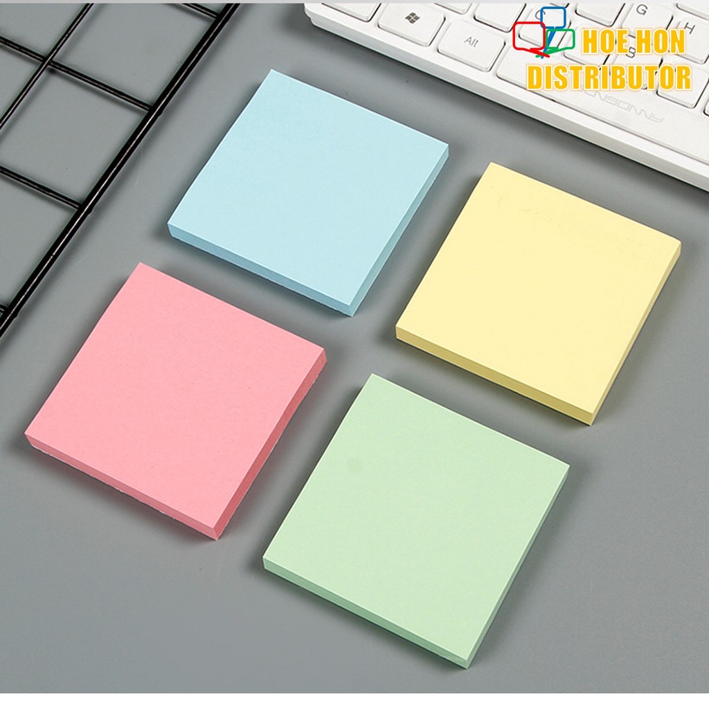 [High Quality] Memo Sticky Note 100 Sheet Light Color Paper Patch ...