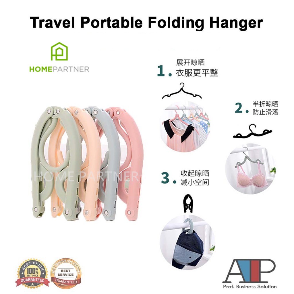 Hanger Portable Folding Travel Foldable Plastic Hanger Non-slip Hanger ...