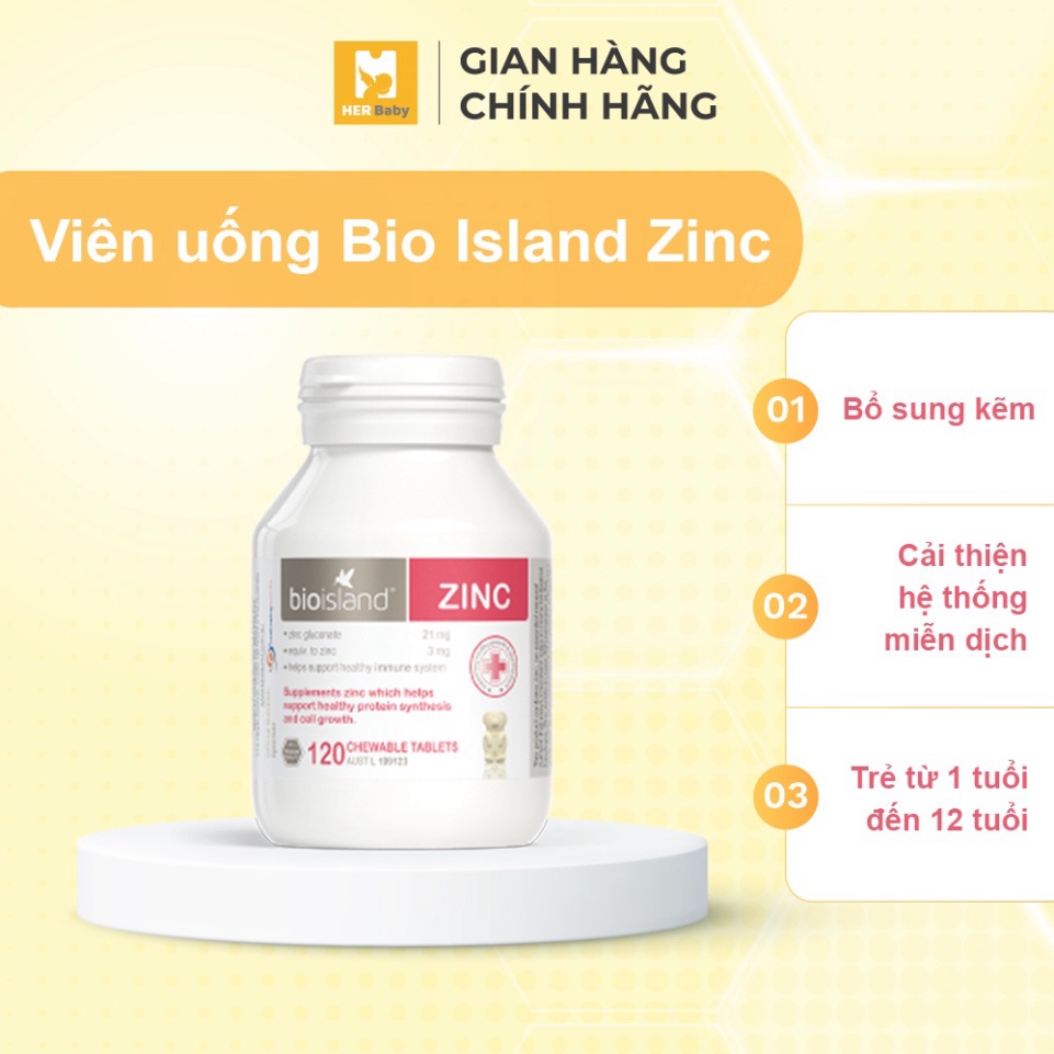 Genuine Australian Bio Island Zinc Candy for Children 120 Tablets for ...