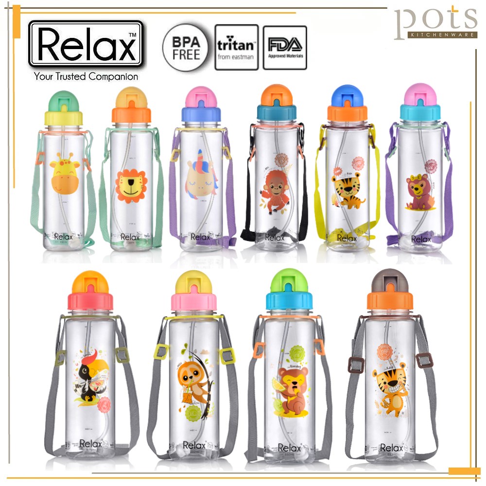 550ml Relax Tritan BPA Free Kids Straw Water Bottle 儿童吸管水瓶 Botol Air Kanak-Kanak - D7655 ...
