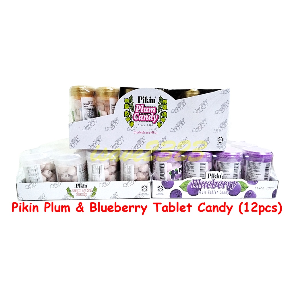 [HALAL] Pikin Plum & Blueberry Tablet Candy (12pcs) - 420g / 480g ...