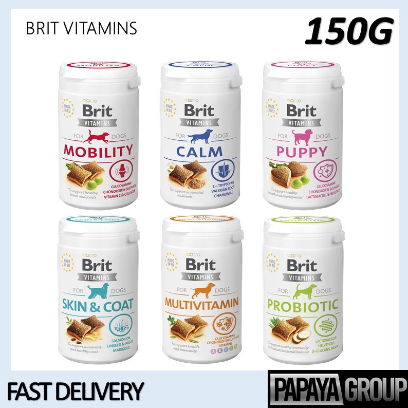 Brit Vitamins 150G For Dog ( Mobility , Calm , Puppy , Skin Coat ...