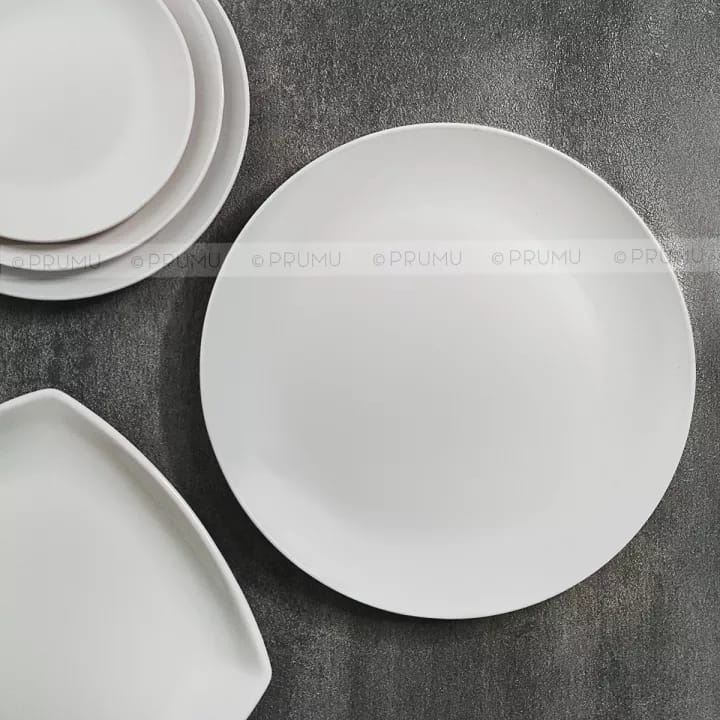 (6Pcs) Singasingi Melamine Moon Plate "9 FOOD GRADE (SNI) Flat Round ...