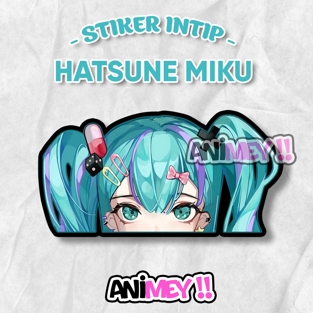 Miku Hatsune Peek Sticker/Waterproof Anime Sticker | Shopee Malaysia