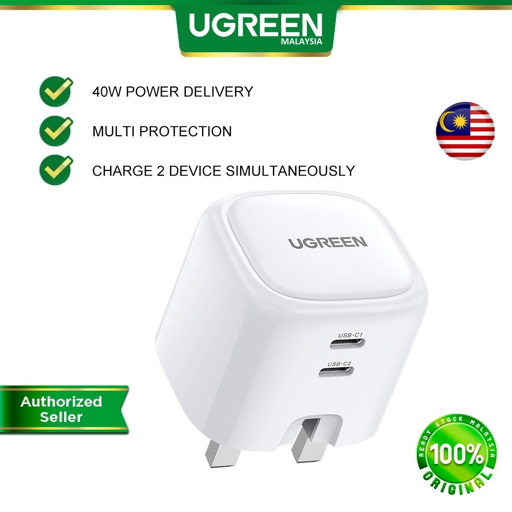 UGREEN 40W PD Charger Quick Charge 4.0 3.0 Dual Port Type C PD 20W USB ...