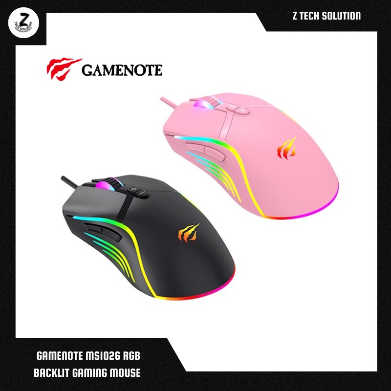 GAMENOTE MS1026 6400DPI RGB Backlit Gaming Mouse | Shopee Malaysia
