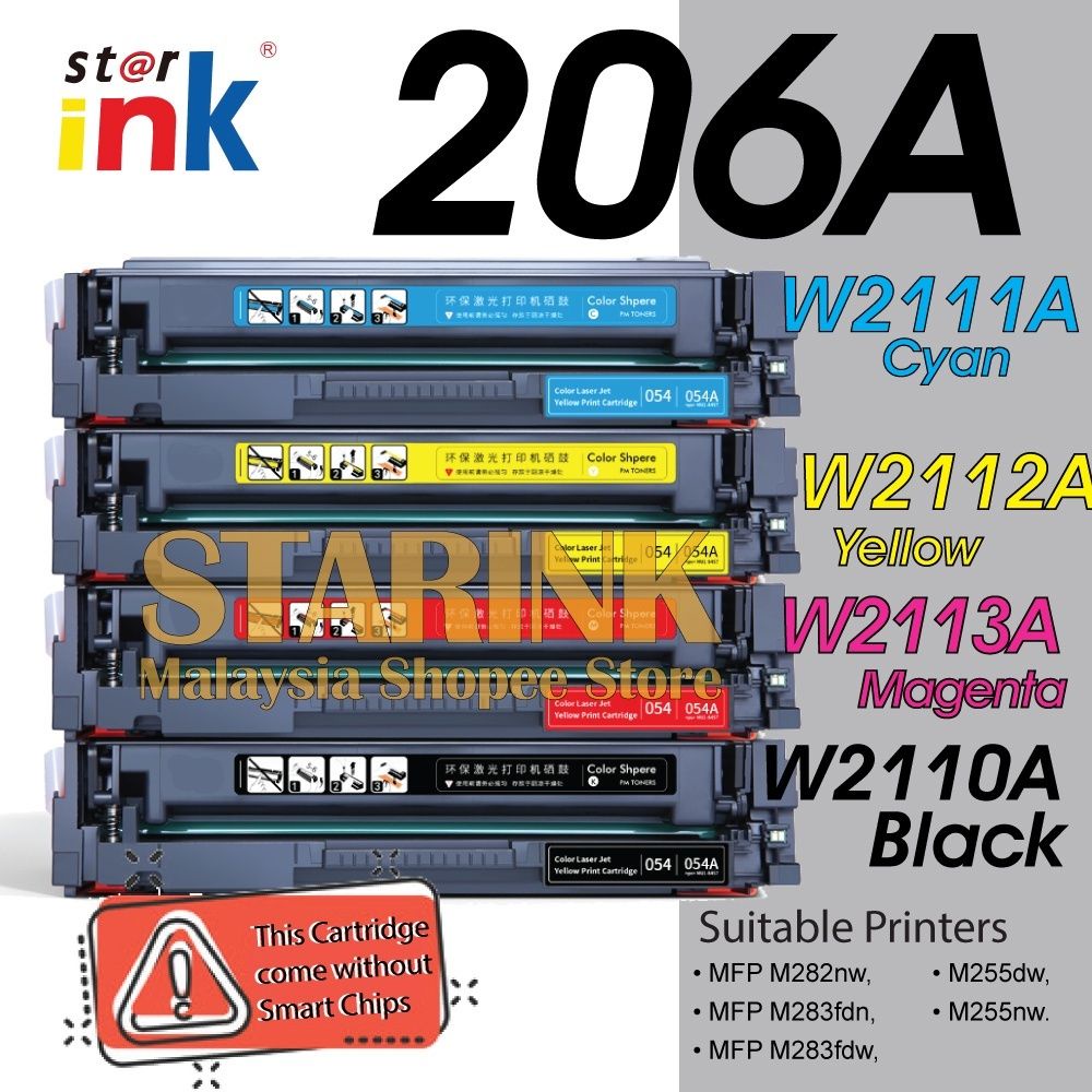 HP206A Compatible to HP 206A W2110A W2111A W2112A W2113A Color Laserjet ...