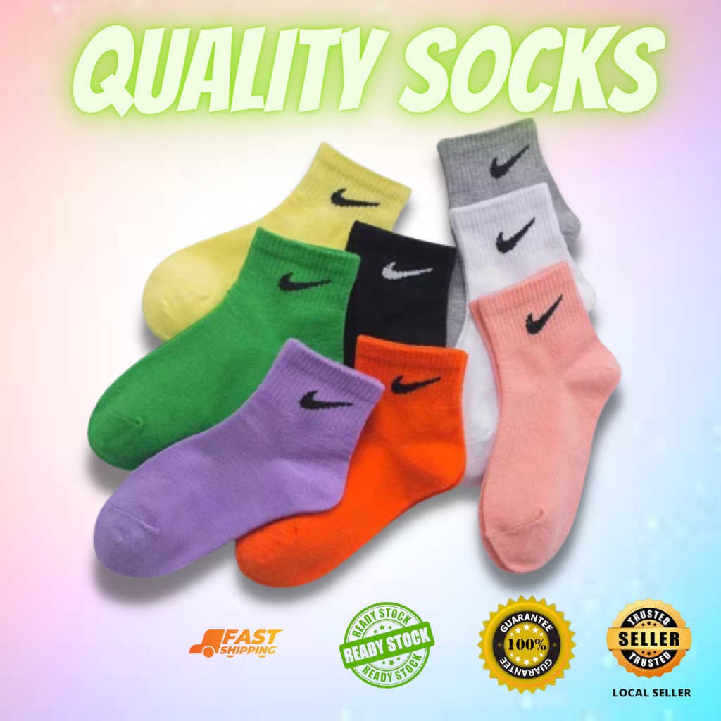 Sarung Kaki Budak 1-12 thn Stokin Jenama Nike Warna Hitam Casual Kid ...