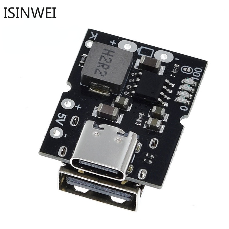 Type-C USB 5V 2A Boost Converter Step-Up Power Module Lithium Battery Charging Protection Board ...