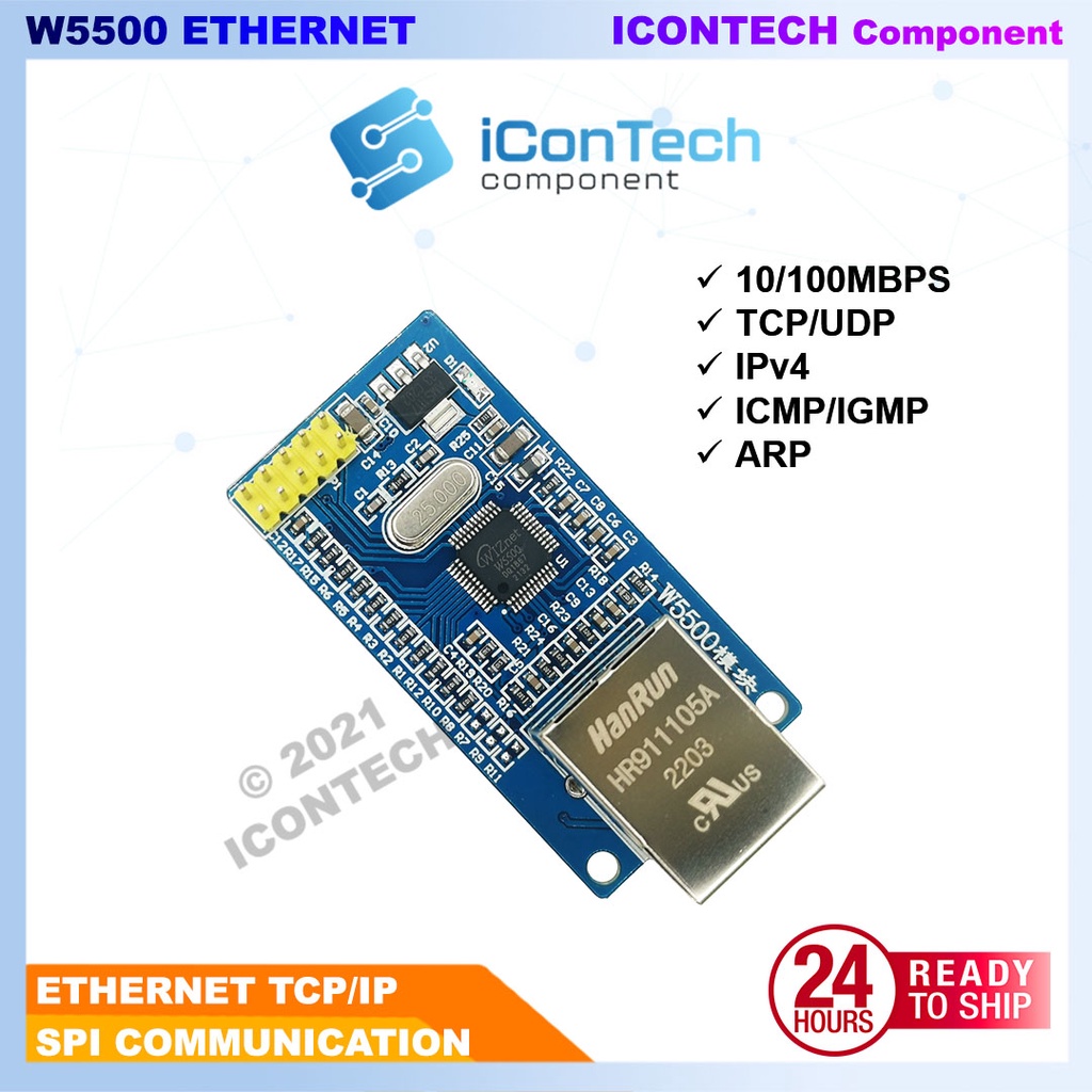 W5500 Module TCP/IP Protocol Ethernet Development Use SPI communication | Shopee Malaysia