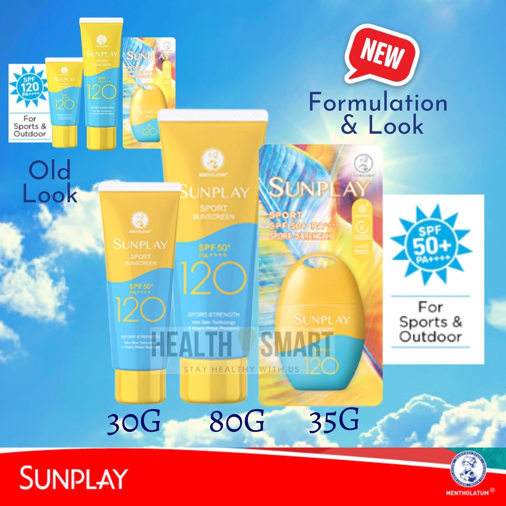 Sunplay Sport-Strength Sunscreen SPF50 30g / 80g | Shopee Malaysia