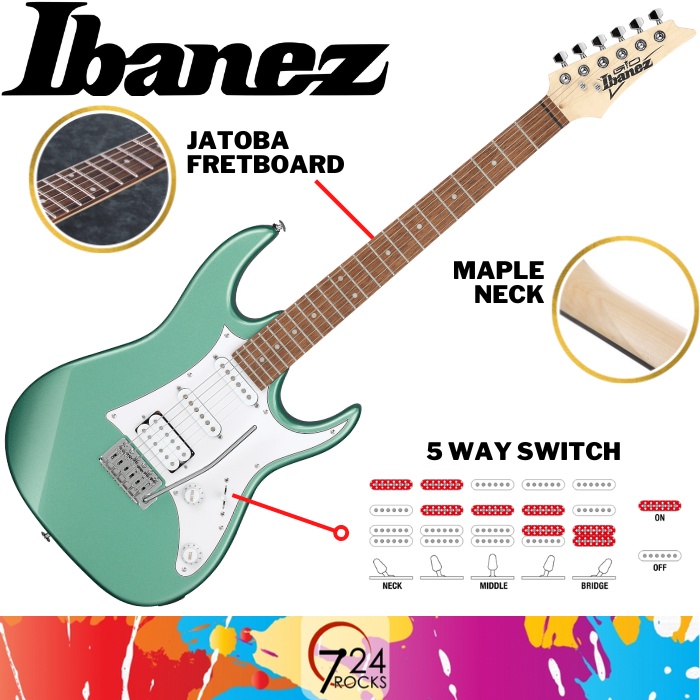Ibanez Guitar - Ibanez GRX40 Electric Guitar Metallic Light Green ... Ibanez Guitar - Ibanez GRX40 Electric Guitar Metallic Light Green ...