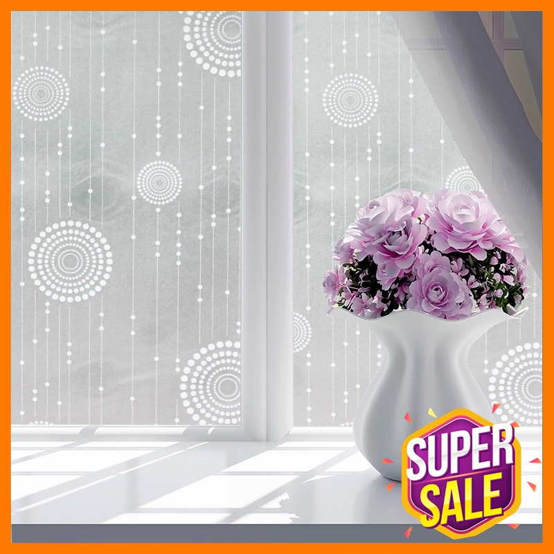 Window Film New Design White Circle Bead DIY Background Privacy Glass ...