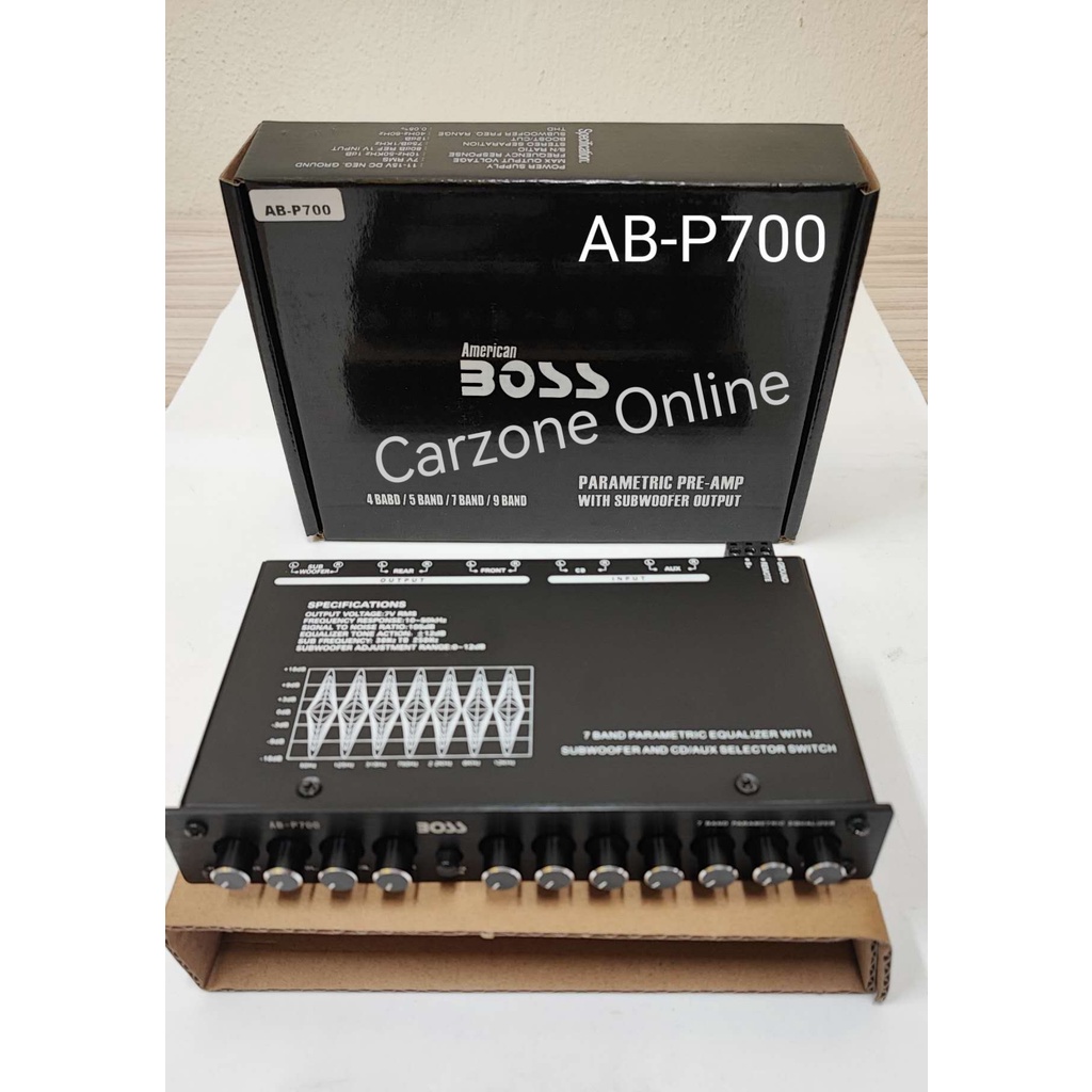 BOSS AB-P700 7 BAND Parametric Car Equalizer Pre amp | Shopee Malaysia