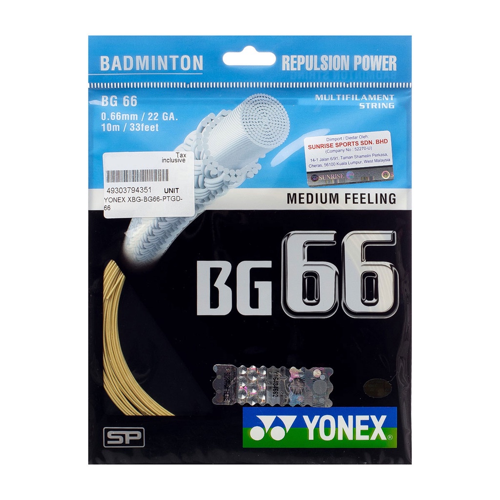 YONEX STRING BG66 PLATINUM GOLD | Shopee Malaysia