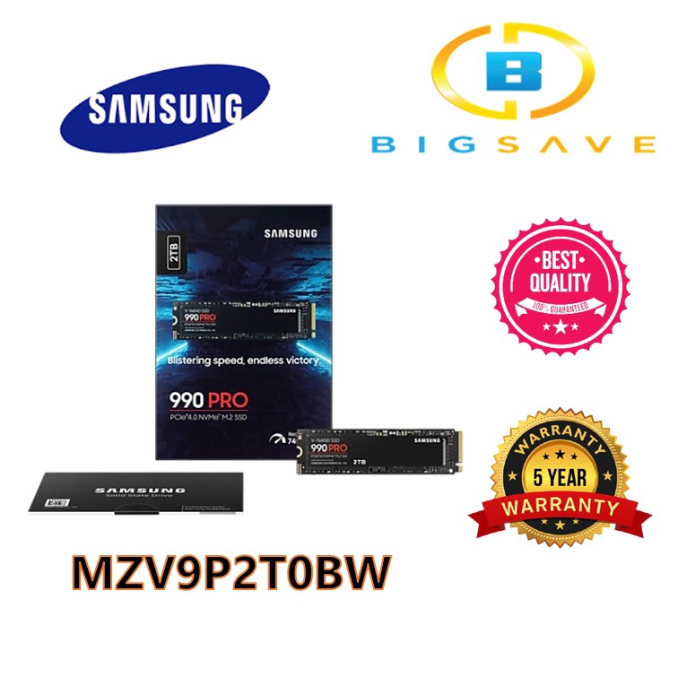 SAMSUNG 2TB SSD M.2 - 990PRO (MZ-V9P2T0BW) | Shopee Malaysia