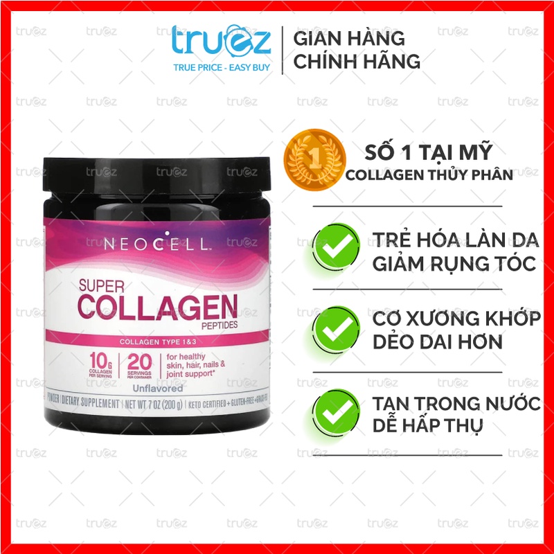 Collagen Hydrolyzed Powder [USA] Neocell Super Collagen Peptides Type 1 ...