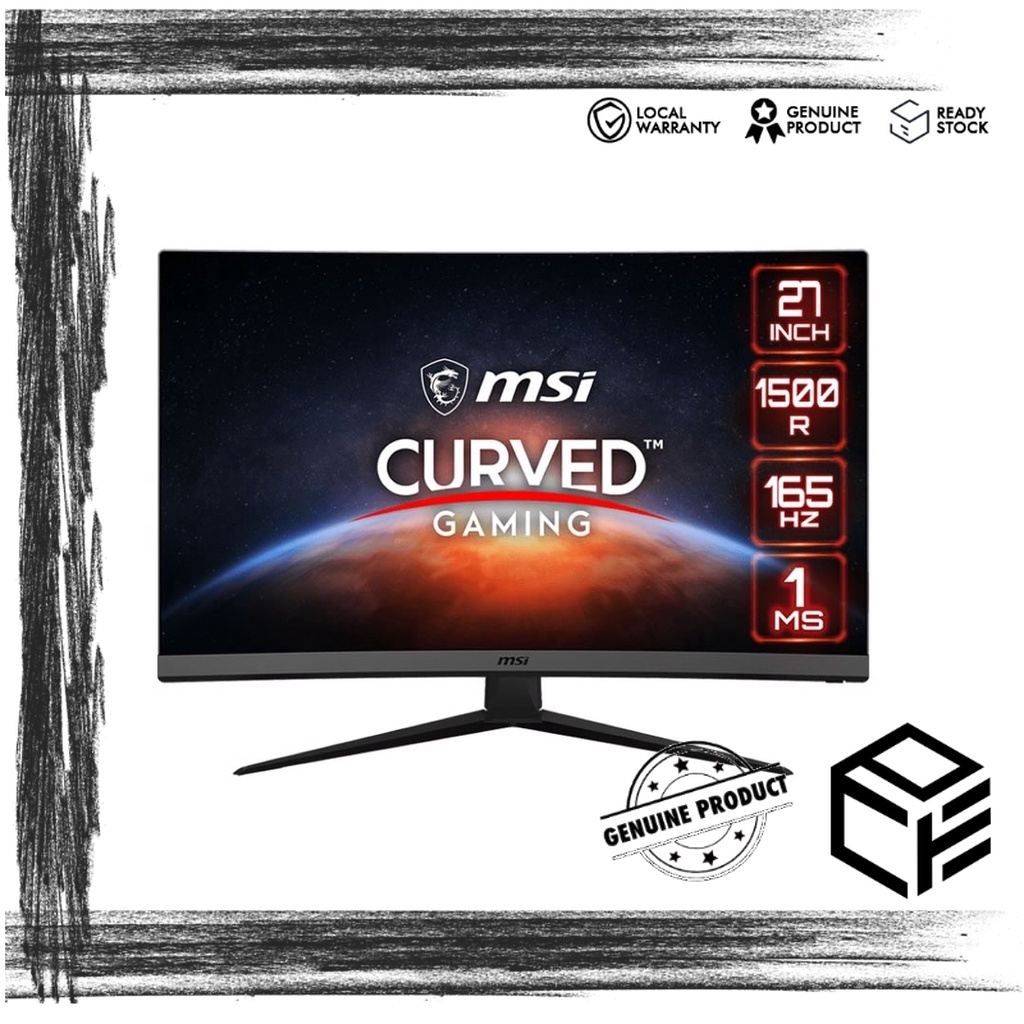 MSI 27'' OPTIX G27C7 GAMING MONITOR ( 165HZ / CURVED / FREESYNC ...