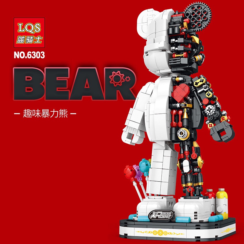LQS 6303 Bear Brick BearBrick Robot (White) | Shopee Malaysia