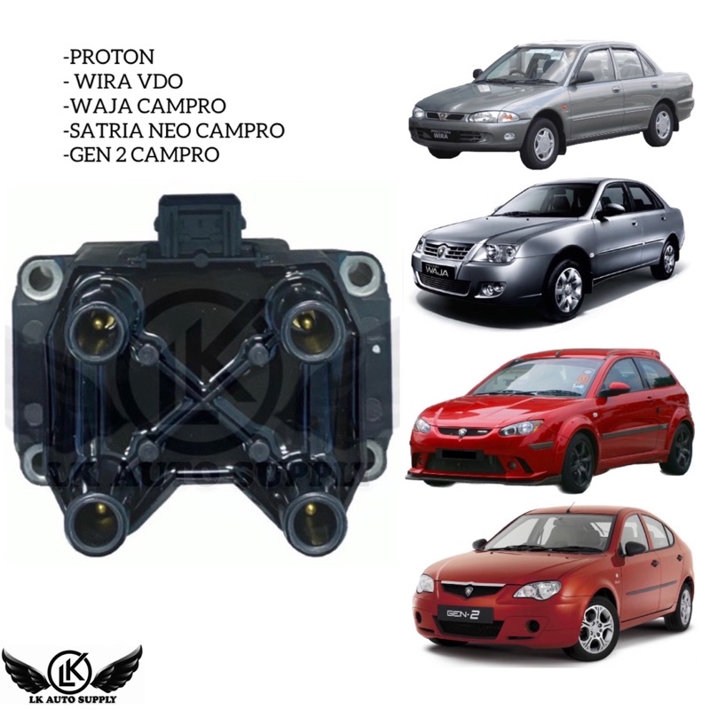 IGNITION PLUG COIL PROTON WIRA VDO WAJA CAMPRO GEN2 SATRIA NEO ...