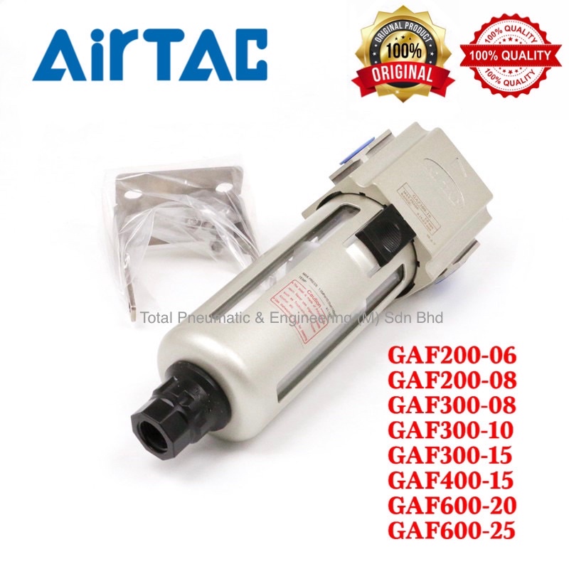 AirTAC GAF200-08 GAFC300-08 GAF300-10 GAF300-15 GAF400-15 GAF400-15 Air Filter Water Separator ...
