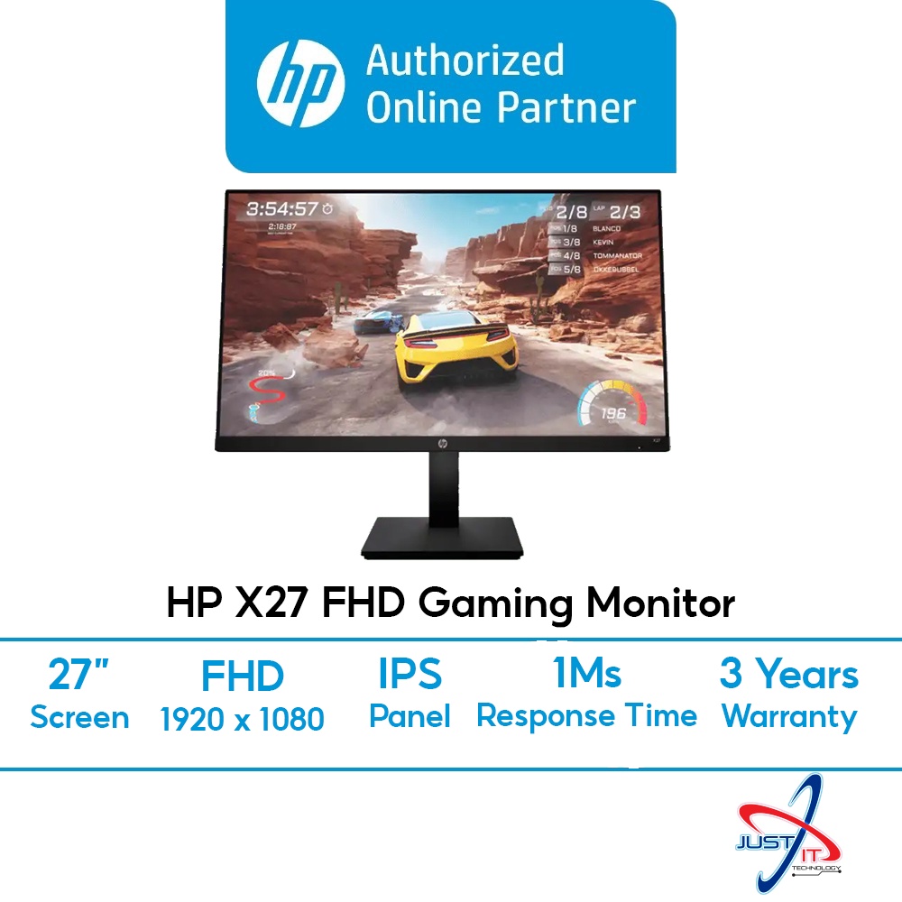 HP X27 27" IPS FHD 165HZ AMD FREESYNC GAMING MONITOR | Shopee Malaysia