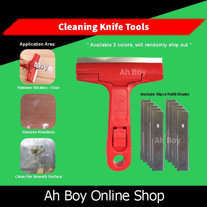 4'' Window Scraper Cutter Cleaning Knife Tools Have Refill Blade ...