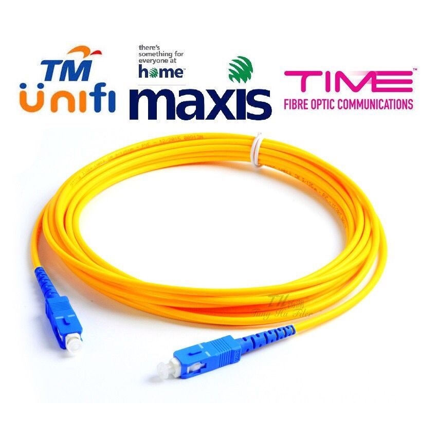 SC-SC Patchcord Fiber Optic Cable Single Mode 3Meters 9/125 SM SMF 10G ...