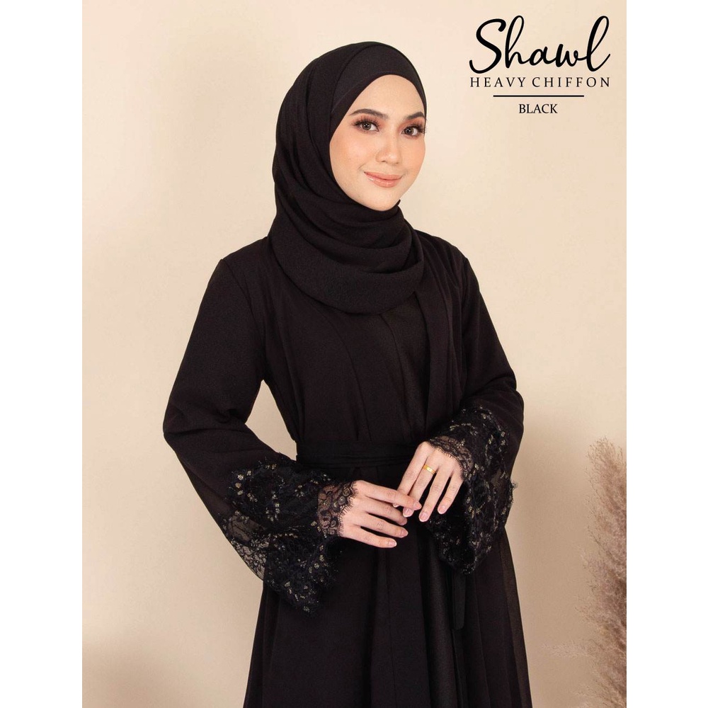 CHICCHOC l SHAWL HEAVY CHIFFON 301 BAJU RAYA READY STOCK | Shopee Malaysia
