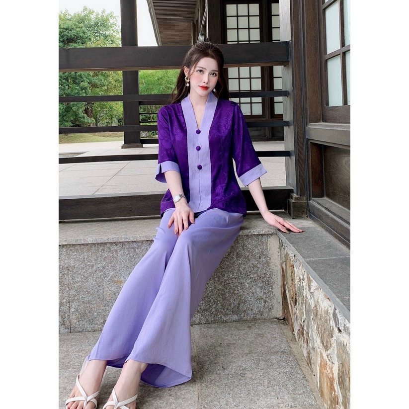 Ba LAI MODEL Pagoda Outfits with HIGH QUALITY SILK Brocade | Shopee ...